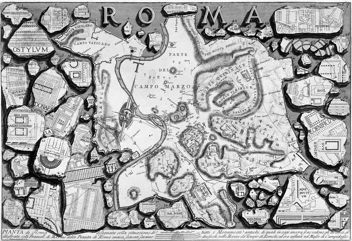 Map of Rome with locations of all the Ancient Monuments | KD's Stolen ...