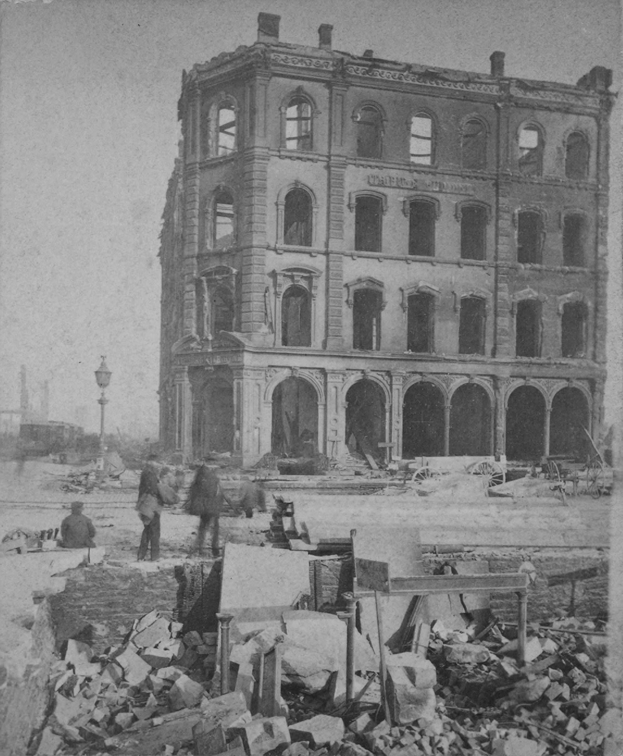 Tribune Building. Corner of Dearborn and Madison after the Great ...